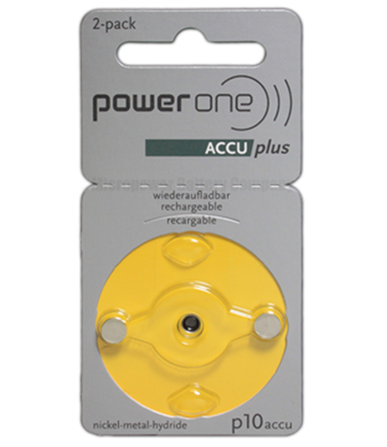 Power One ACCU Plus Size 10 Hearing Aid Battery (Pack of 2) - EXP 11/ ...