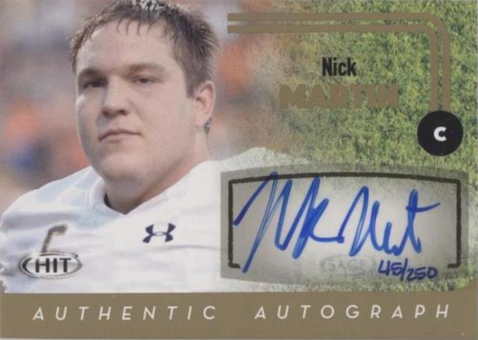 2016 SAGE Hit Nick Martin #A44 for sale | eBay