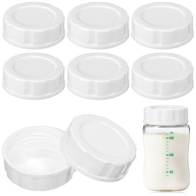 8 Pcs Milk Bottle Caps Milk Bottle Lids Travel Bottle Caps Wide Mouth ...