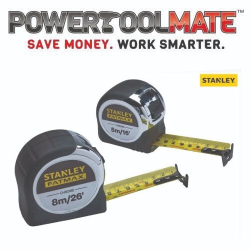 Stanley STA043041 Chrome FatMax Twin Pack 5m (16') & 8m (26') Tape ...