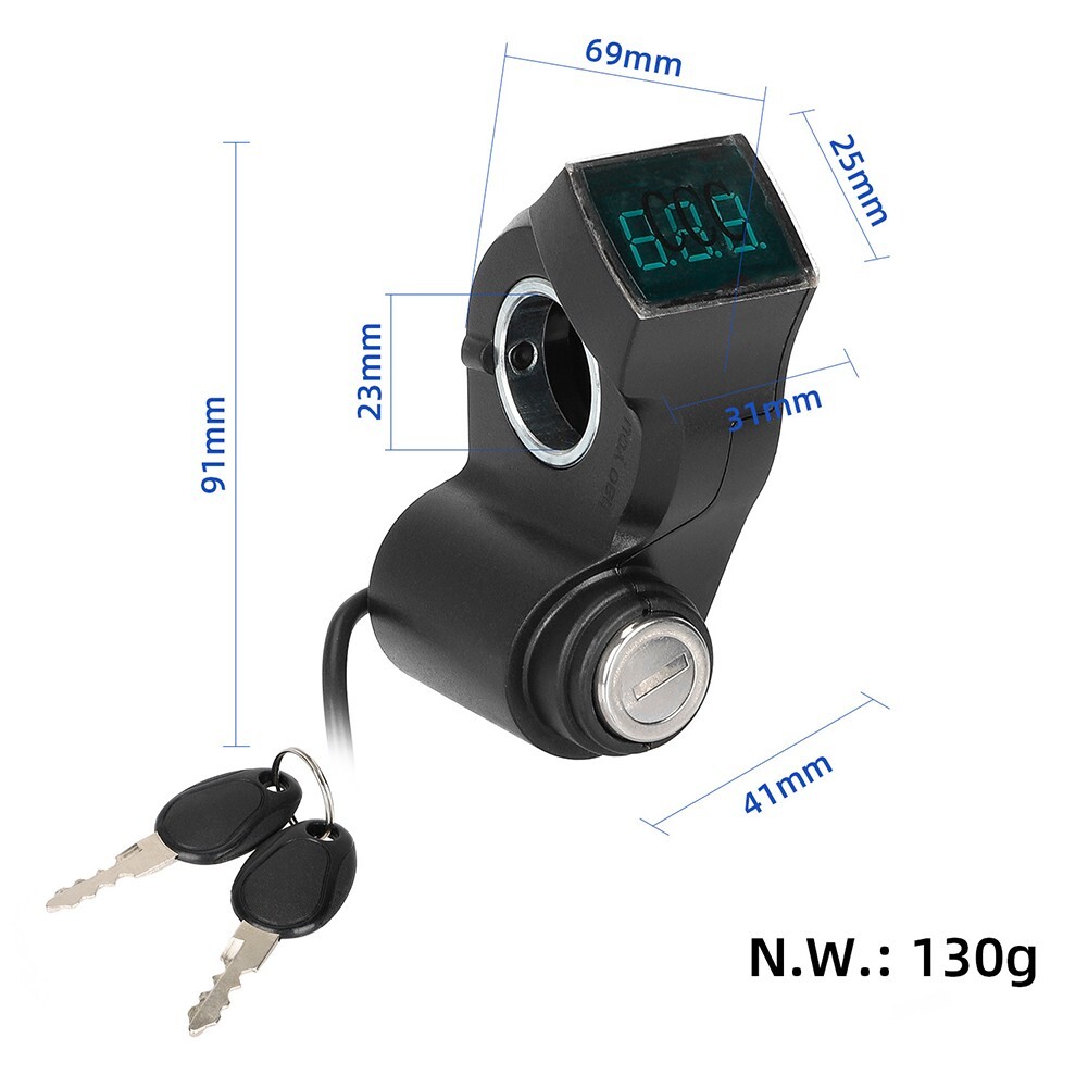 Convenient thumb throttle voltage display switch for all battery types ...