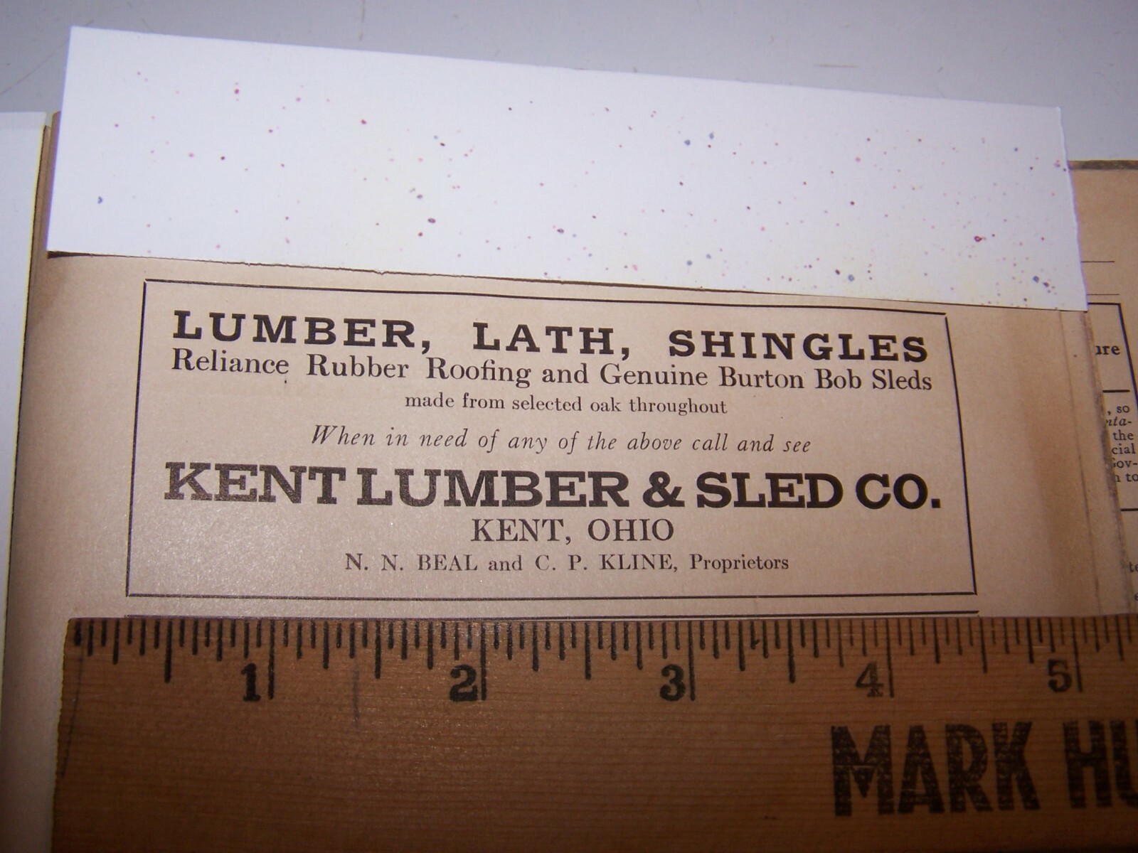 1915 KENT LUMBER & SLED CO Paper Ad KENT OHIO - Beal & Cline | eBay