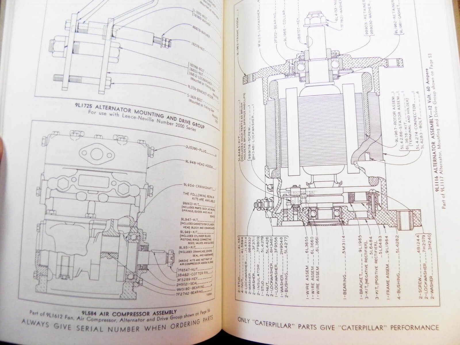 CAT Caterpillar 1673 TRUCK ENGINE PARTS BOOK 70B1080-UP | eBay