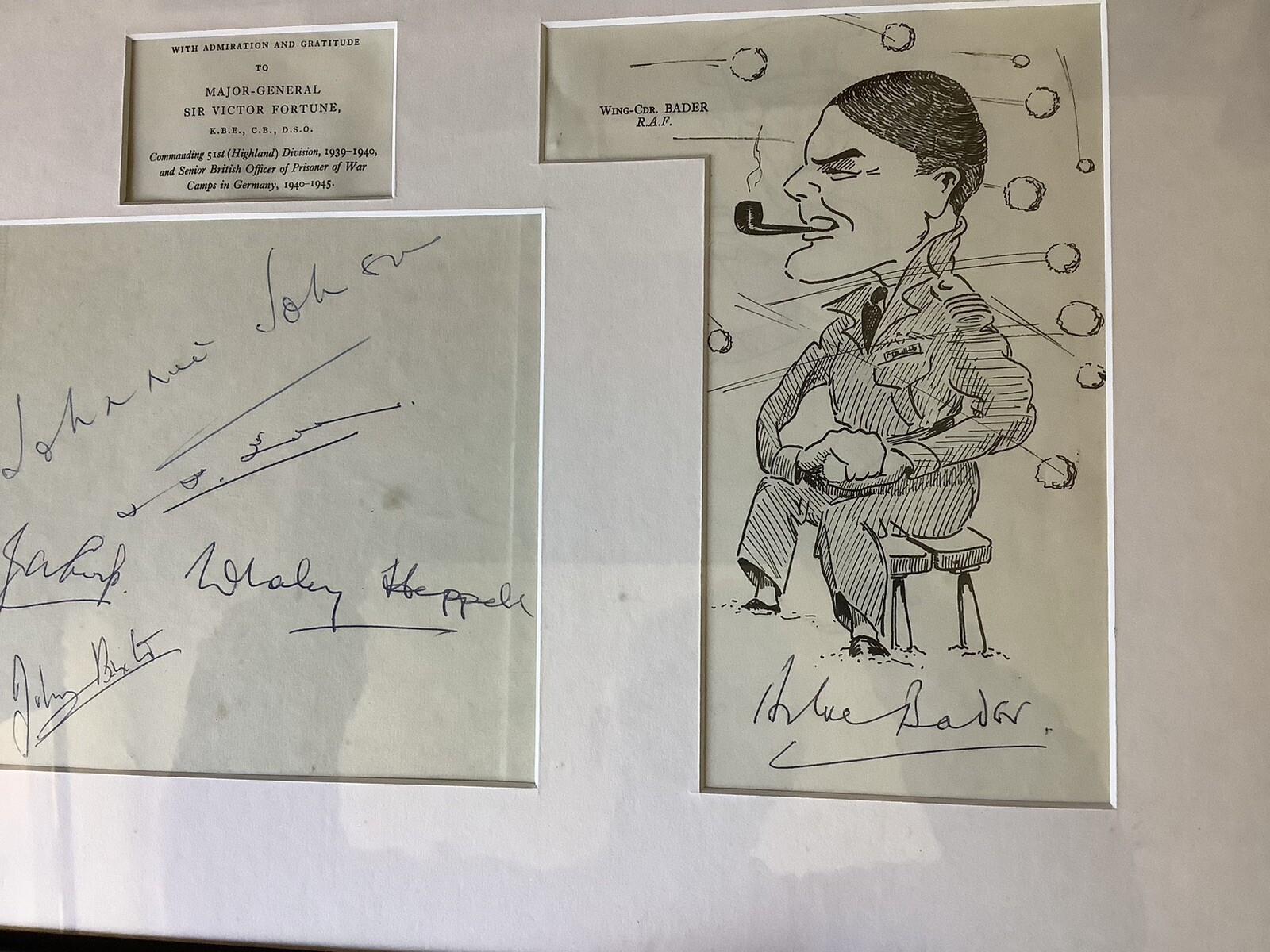 Autograph Signature Douglas Bader, Johnnie | Grelly UK