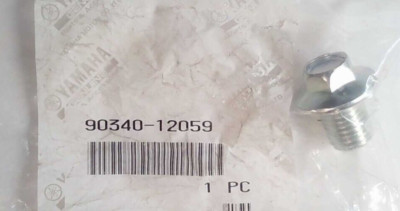 NOS YAMAHA STRAIGHT SCREW PLUG 90340-12059 NEW OEM | eBay
