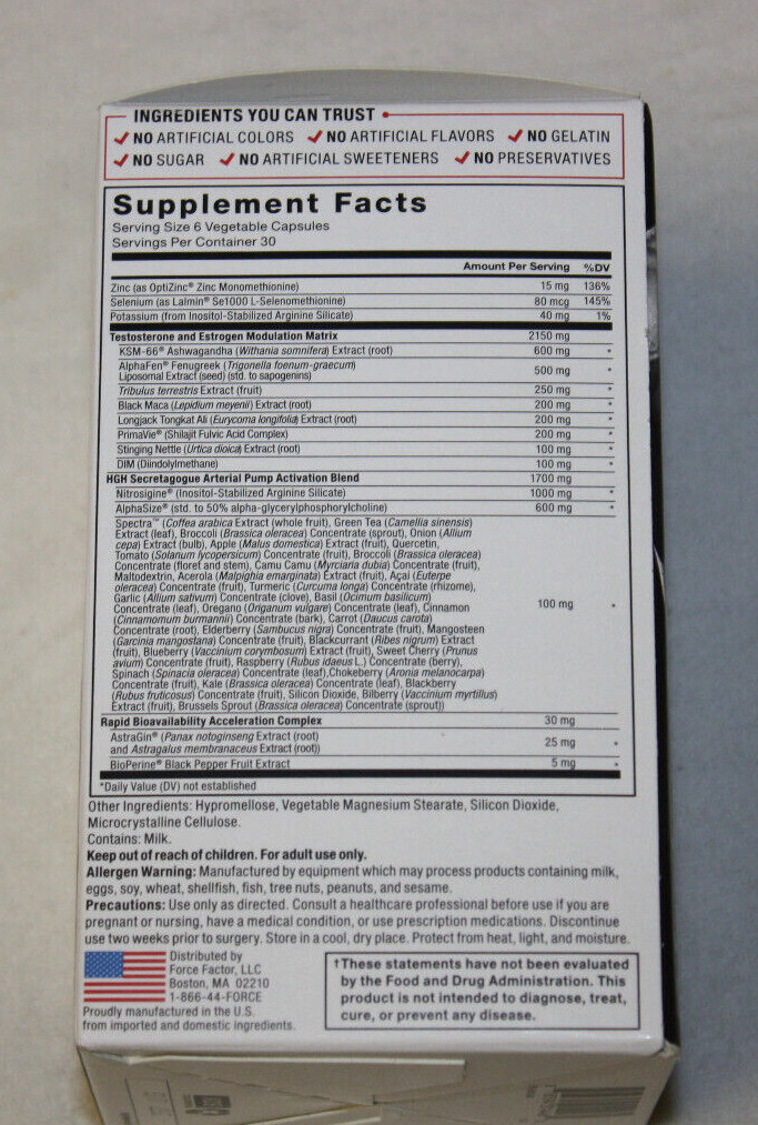 Force Factor Alpha King Immortal, Strongest Testosterone Booster, 05/26 ...