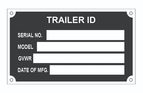 TRAILER ID TAG PLATE DATA ENGRAVED WITH NUMBER IDENTIFICATION TAG FREE ...