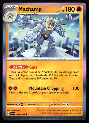 Machamp 068/165 Scarlet & Violet 151 Holo Rare Lightly Played Pokemon ...