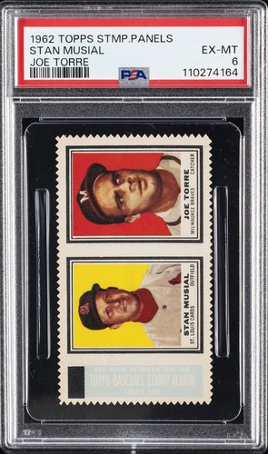 1962 TOPPS STAMP PANELS JOE TORRE STAN MUSIAL PSA 6 | eBay