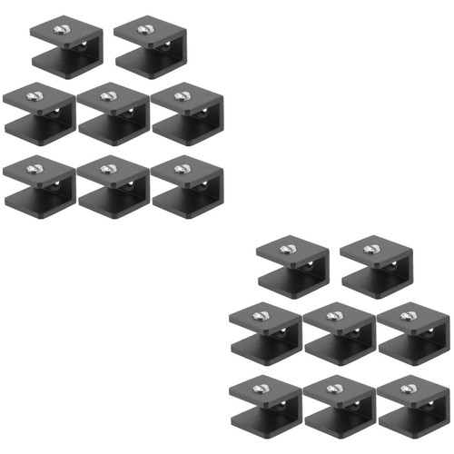 2 Count Laminate Clamp Travel Shelf Clamps Brackets Black Shelves Glass ...
