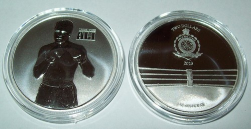 2023 - Niue 1 OZ .999 Fine Silver $2 Muhammad Ali Coin in Capsule ...
