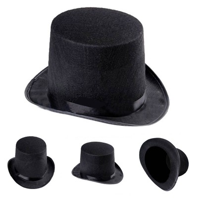 Black Men Hat Steampunk Top Hat Adult Baron Christmas Coachman Costume ...