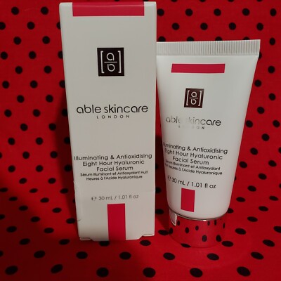 ABLE SKINCARE Illuminating Eight Hour Hyaluronic Facial Serum 1.01 oz ...