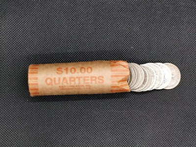 40 Washington Silver Quarters Roll $10 Face Value 90% Silver Not Junk ...