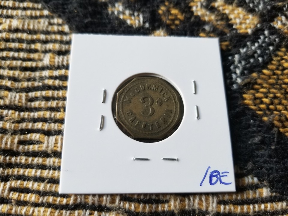 McCormick Cafeteria - 3 Cents in Trade - Merchant's Token | eBay