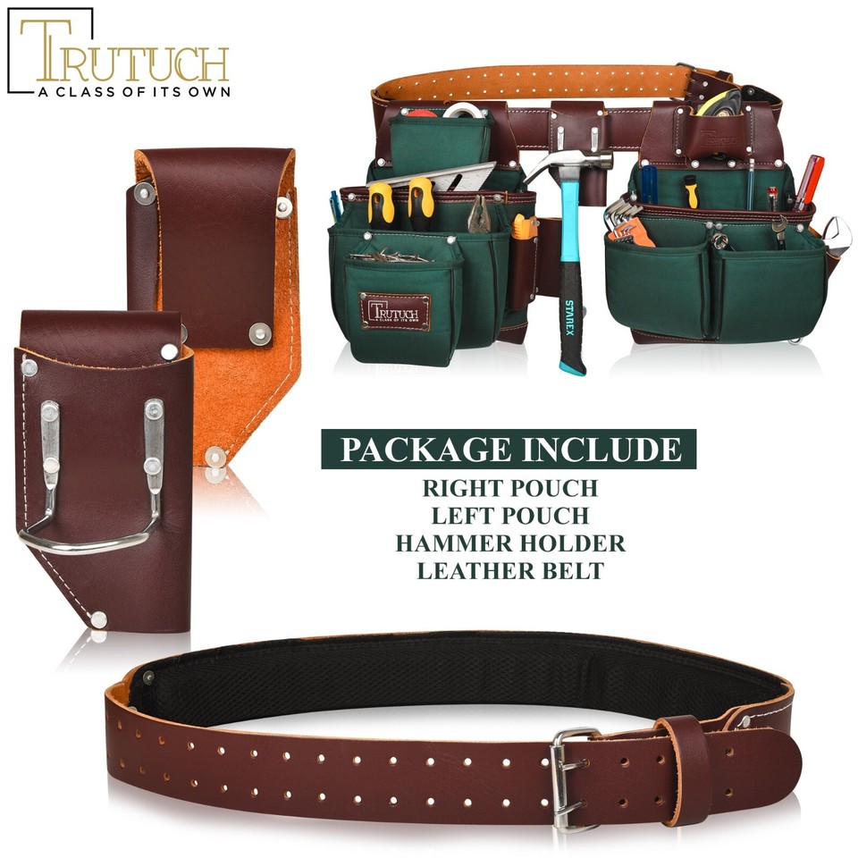 TRUTUCH Nylon and Leather Tool Belt | Framing Tool Bags | Nylon Tool ...