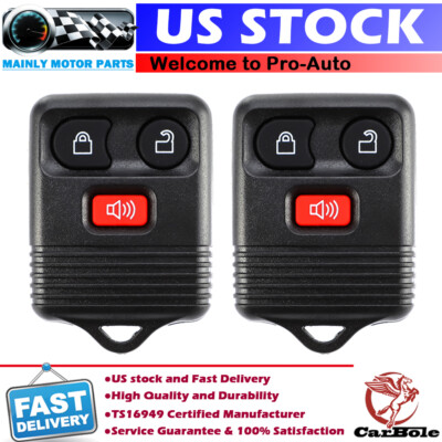2X Keyless Entry Car Remote Control Key Fob Transmitter Alarm For Ford ...