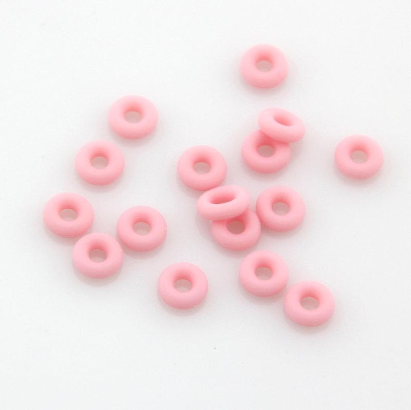 Mix Color Rubber O-Ring Clip Charms Safety Stopper Beads Fit Charm ...