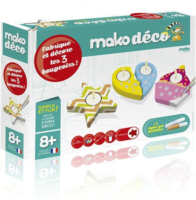 Mako Moulages - Kit Loisir Créatif - Mako Coffret Bougeoirs 3 Moules ...
