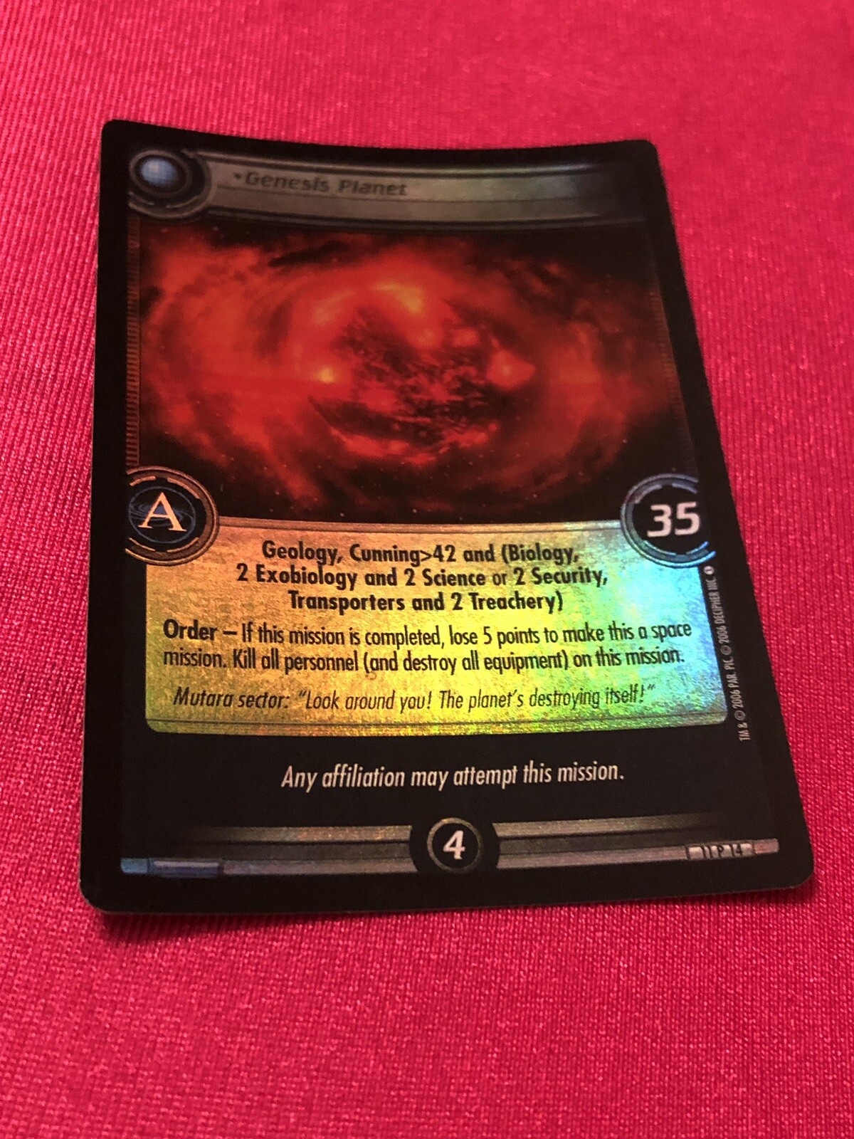 Star Trek CCG 2E Genesis FOIL - The Genesis Planet 11P14 - Factory ...