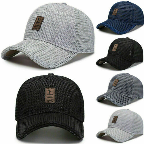Men Summer Snapback Quick Dry Mesh Baseball Cap Sun Golf Hat Breathable ...
