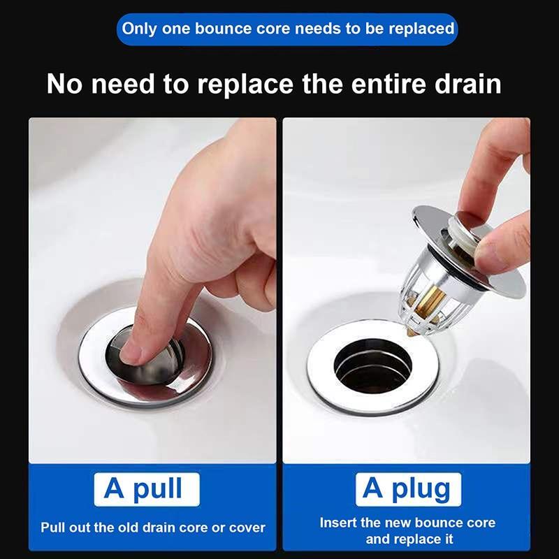 Mer-maid Universal Magic Drain Sink Stopper Instantly Replace Broken ...