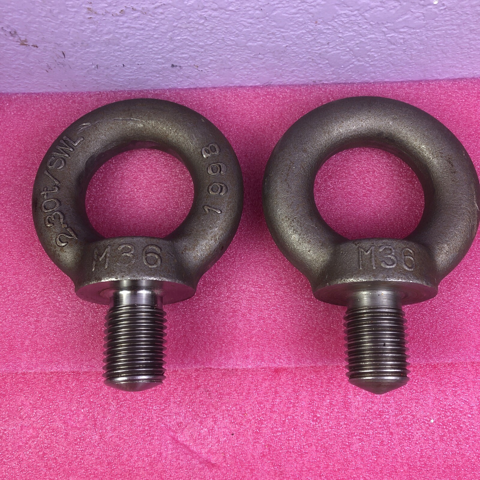 Lot of 2: M36 Eye Bolt w/Shoulder, 2.30t/SWL | eBay