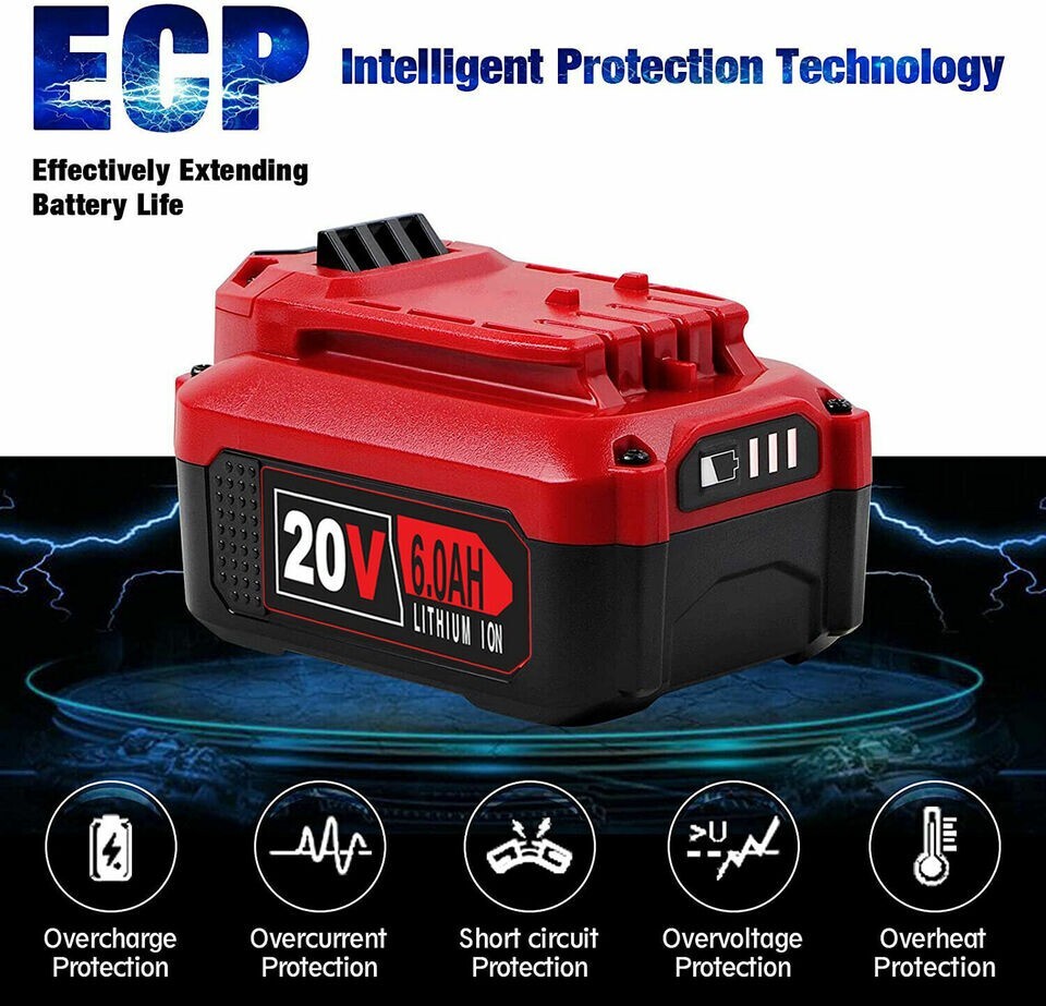 2Pack 20V For Craftsman V20 20 Volt 6.0 Li-ion Battery CMCB205 CMCB204 ...