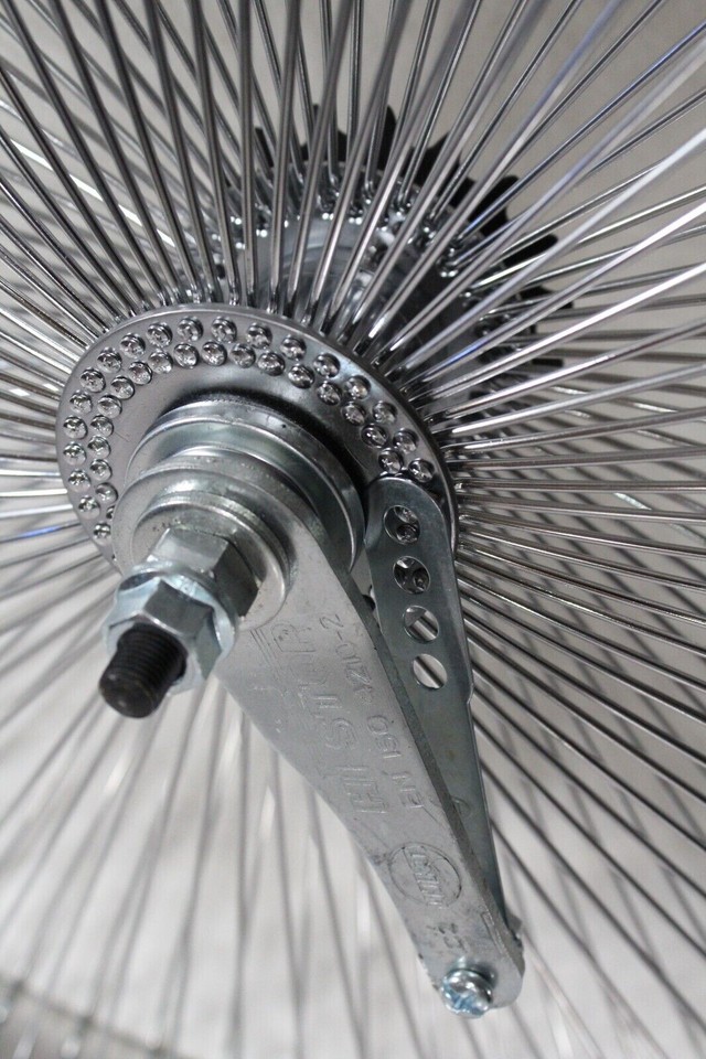 20" Bicycle Wheel Rims Set 140 spokes Rear & Front Chrome Beach Cruiser ...