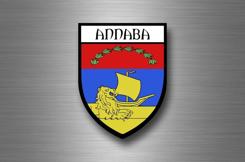 Sticker Adhesive Flag Coat Of Arms City Souvenir Algeria Annaba | eBay