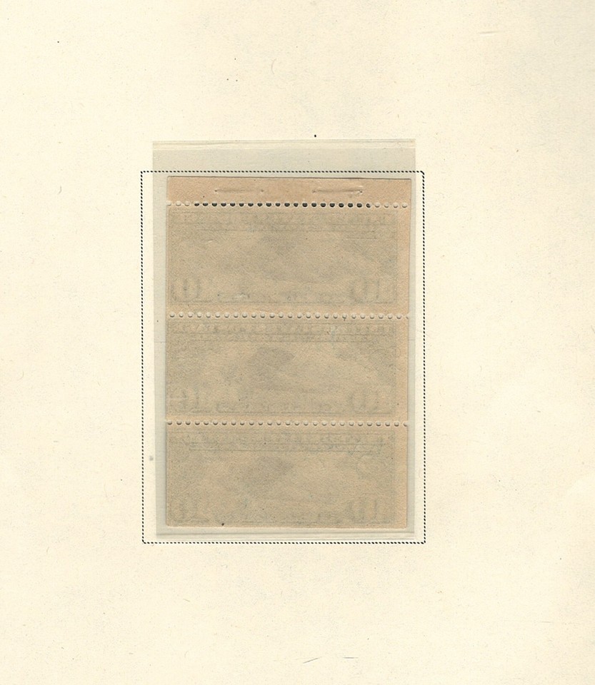 US Stamps 1928 US Sc c10a Booklet Pane of 3 Lindbergh Spirit of St ...