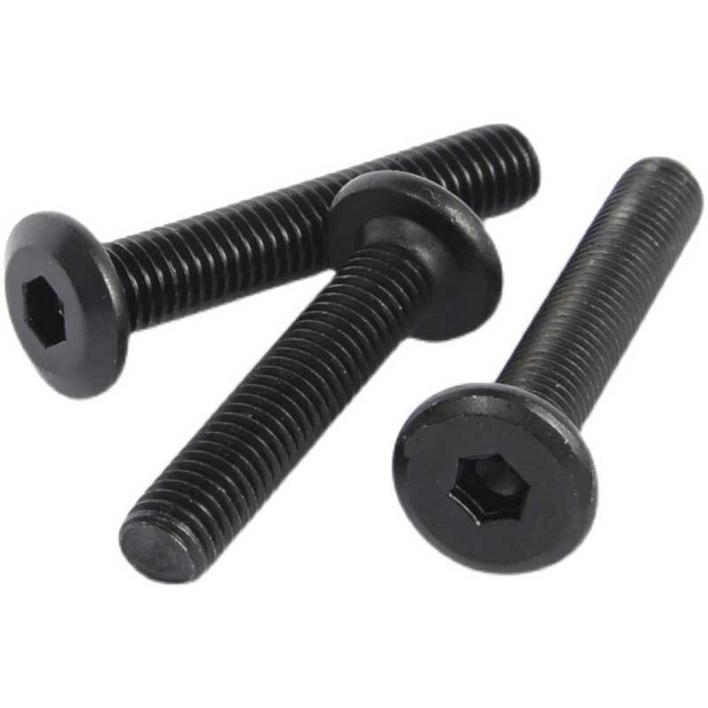 M5 Black Carbon Steel Large Flat Head Hex Socket Screw Chamfered ...