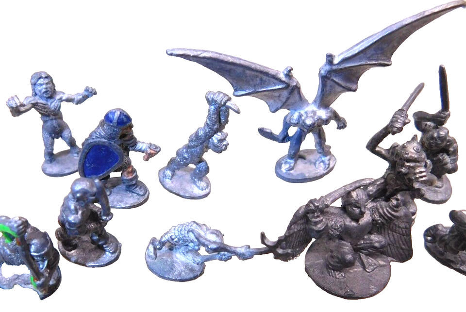 20 Ral Partha Fantasy Dungeons & Dragons Miniatures Orcs, Demon, Knight ...