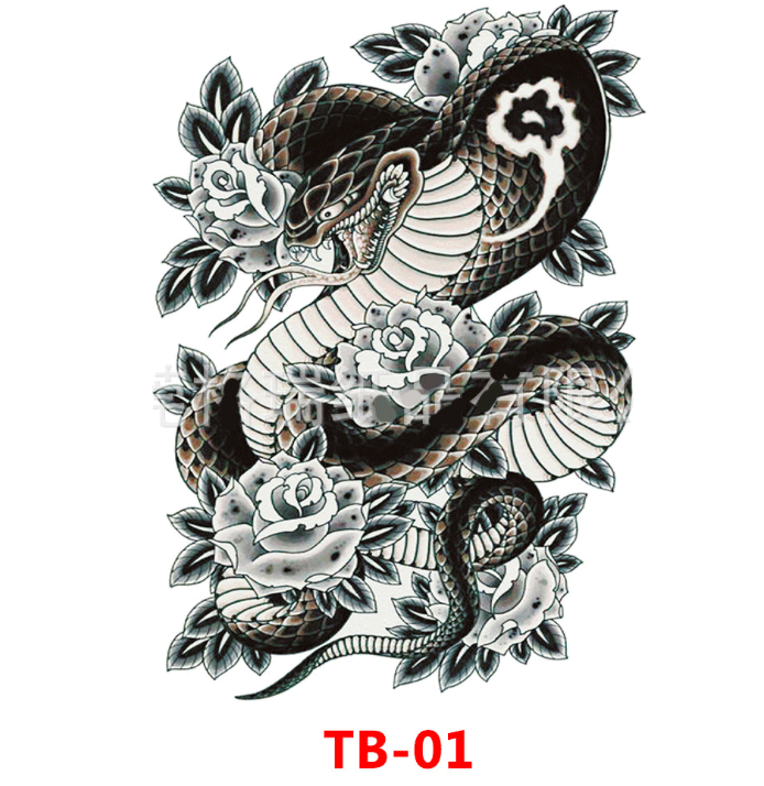 Temporary Tattoo Full Back Large Body Art Waterproof sticker (2 Pattern ...