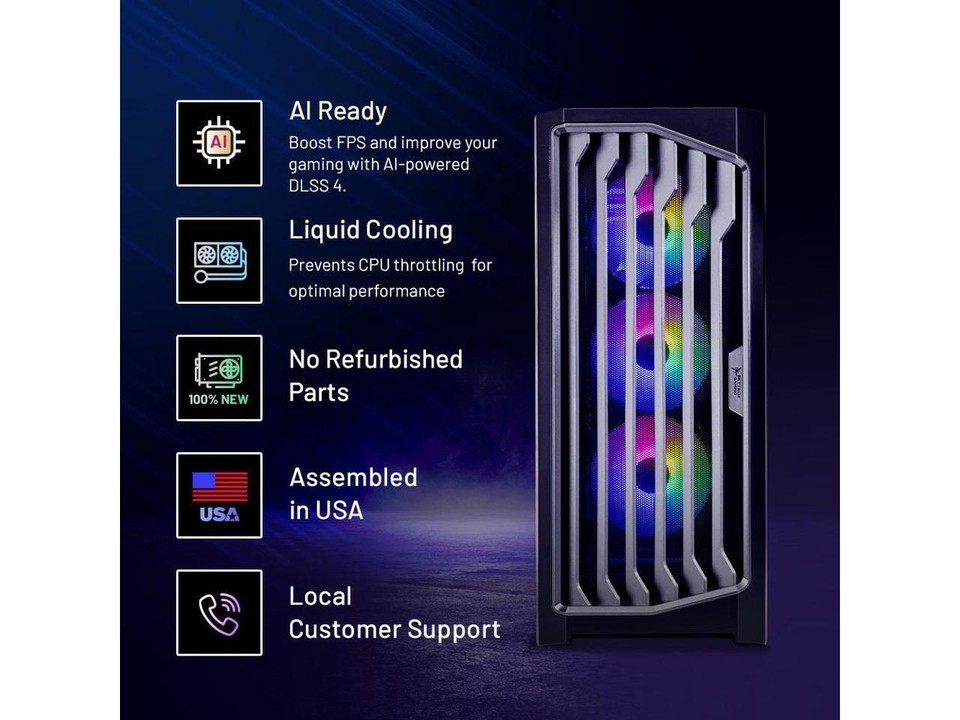 Skytech Legacy Gaming PC Desktop, Ryzen 7 9800X3D 4.7 GHz (5.2 GHz ...