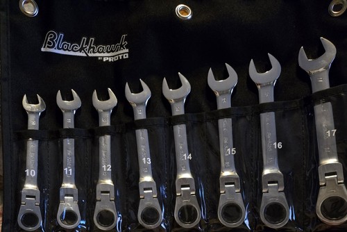 Blackhawk Proto Ratchet Wrench Combination Set Metric 10,11,12,13,14,15 ...