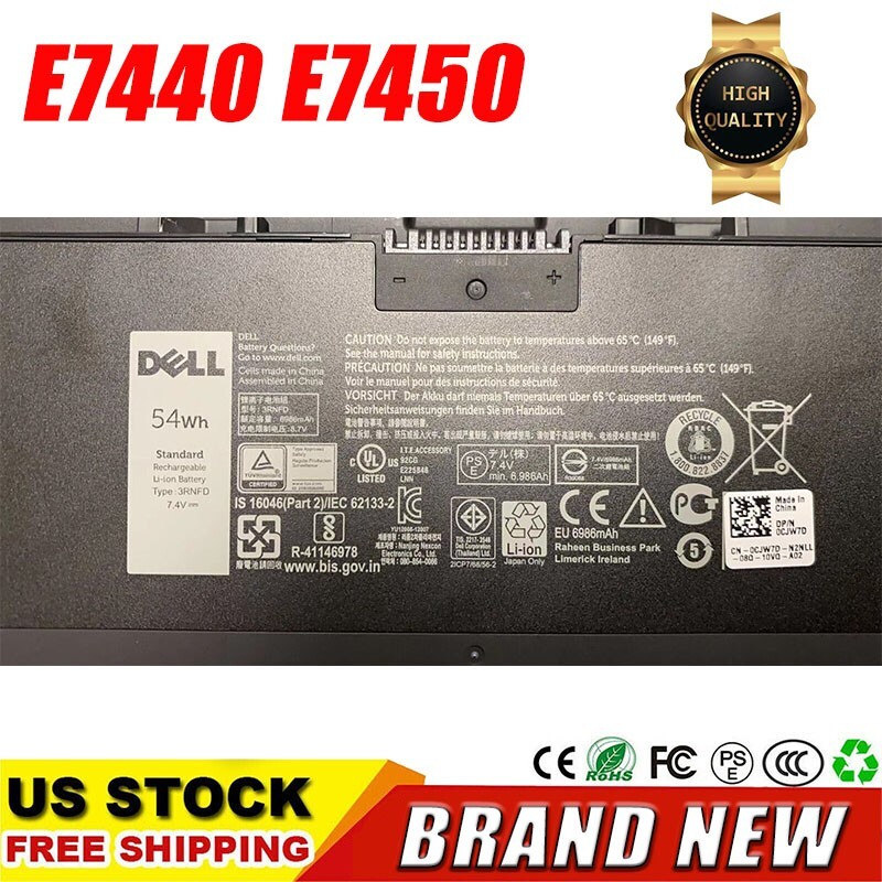Genuine OME 54Wh 3RNFD Battery For Dell Latitude E7440 E7450 E7420 ...
