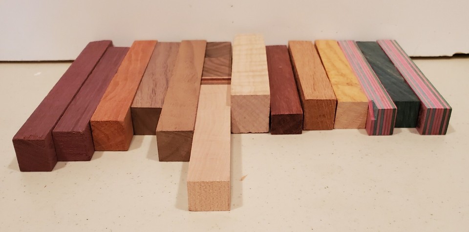 Various Wood Blanks for Woodturning Exotic Wood Pen Blanks Craft Wood ...