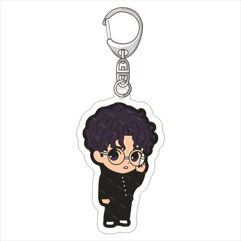 6pcs 6cm DAN DA DAN Shiratori Aira Keychain Key Ring Pendant Jewelry ...