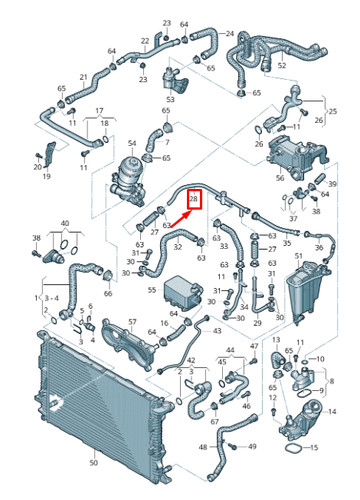 NEW AUDI A4 AVANT B8 REAR ENGINE COOLANT PIPE 059121086AH ORIGINAL | eBay