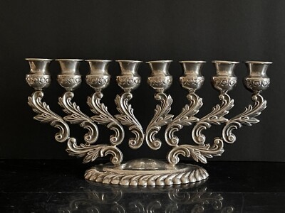 Impressive Sterling Silver Jewish Menorah 282 Grams | eBay
