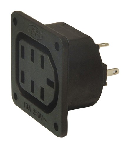 Schwarz 10 A AC 7 Pin IEC Chassis Buchse mit strapazierfähigen ...