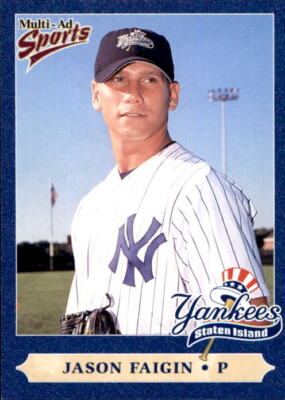 1999 Staten Island Yankees Multi-Ad #8 Jason Faigin Marlboro New Jersey ...
