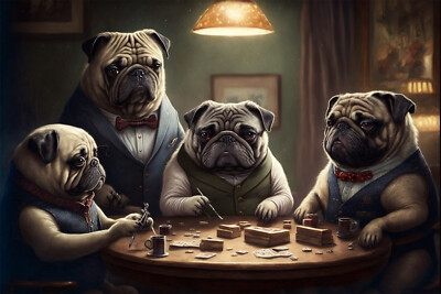 Poster, Many Sizes; Poker playing pugs p3 | eBay