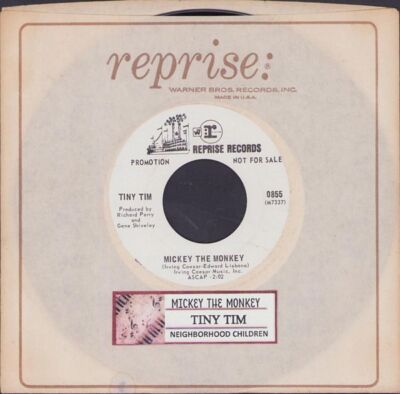 Tiny Tim - Mickey The Monkey Reprise 855 Vinyl 45 rpm Record | eBay