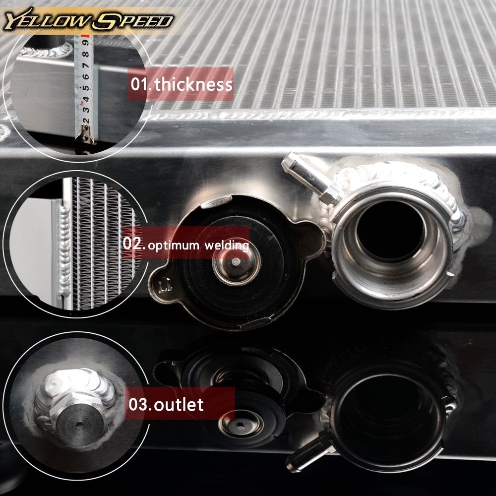 KKS 3 ROWS ALUMINUM RADIATOR CC615 FIT 1966-68 1967 Chevy Corvette 7.0L ...