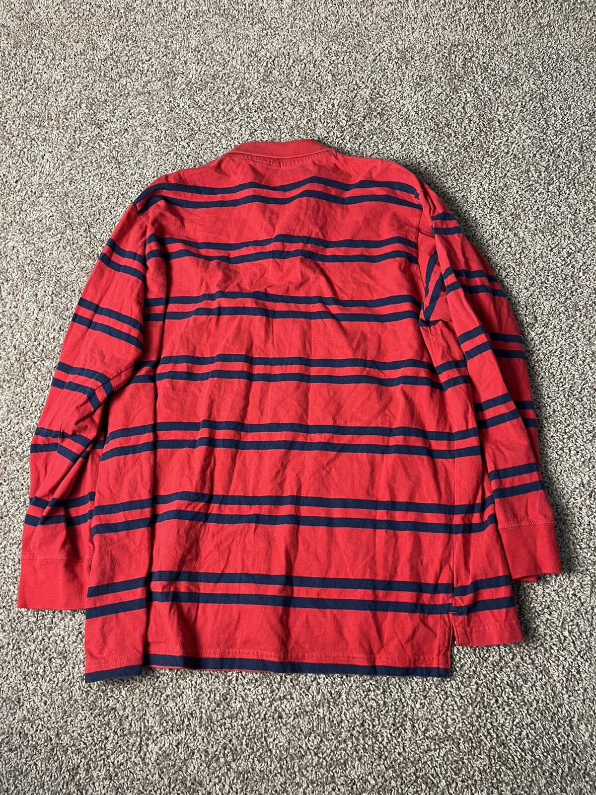 Vintage 70s EV LTD Purple and Blue Striped Raglan Polo Shirt Long ...