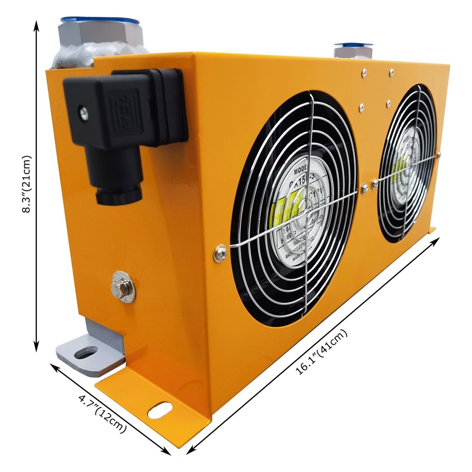 AH0608T Hydraulic Air Cooler Radiator Double Fans Air Cooling Oil ...