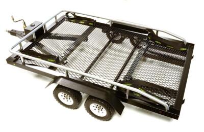 Machined Alloy Flatbed Dual Axle Car Trailer Kit for 1/10 Scale RC ...