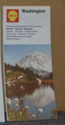1971 Shell Road Map of Washington "NEW OLD STOCK" | eBay